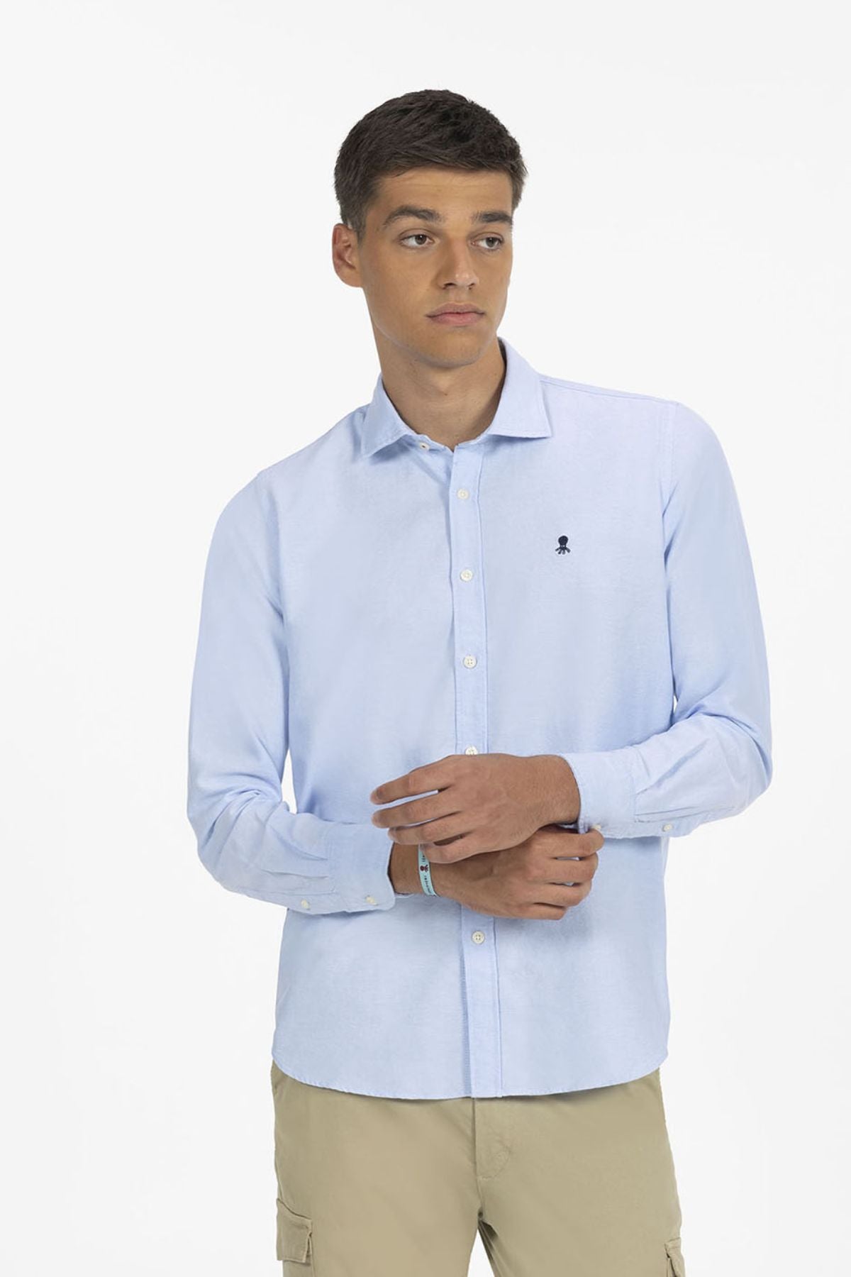 Camisa básica oxford azul oxford | elPulpo